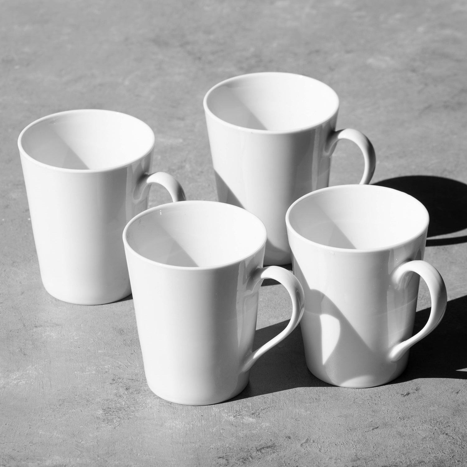 Darthome White Porcelain Conical Mugs - Set Of 4, 350ml – Darthome Limited