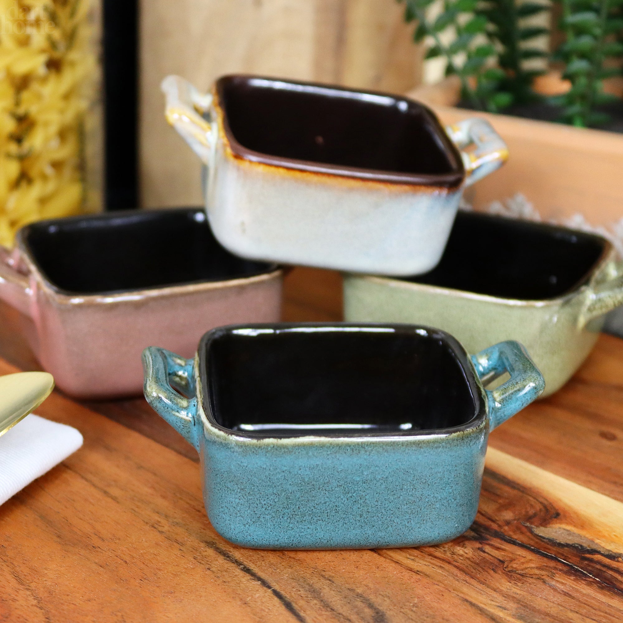 Darthome Set Of 4 Reactive Glaze Square Ramekins – Darthome Limited