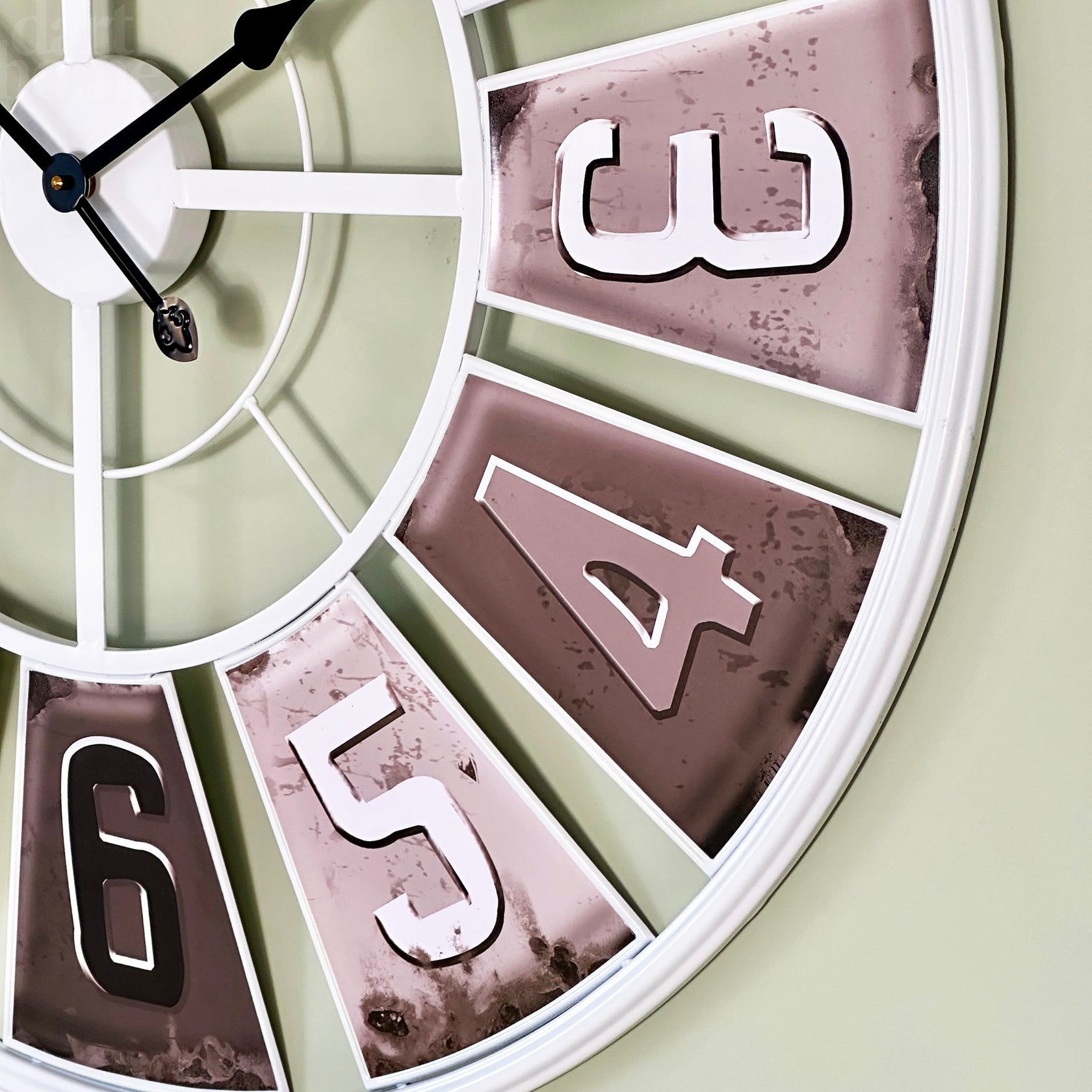 Darthome White Cut Out Numbers 80cm Wall Clock – Darthome Limited