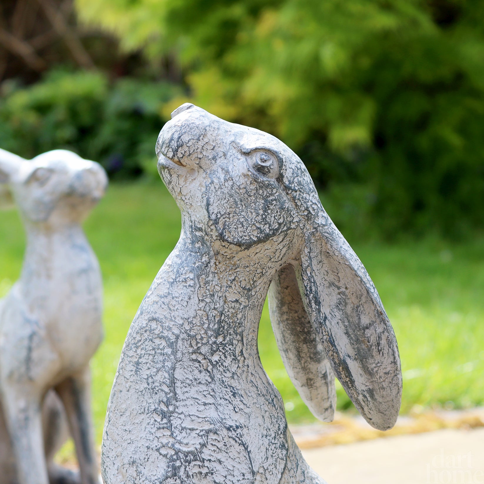 Darthome Antique Grey Garden Hare Ornaments Set Of 2 – Darthome Limited