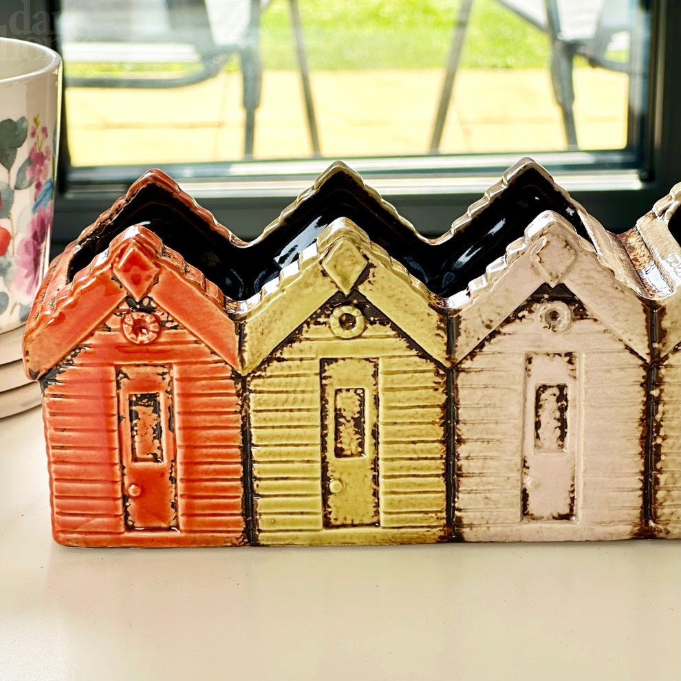Darthome Large Ceramic Beach Hut Planter 36x10x7cm – Darthome Limited