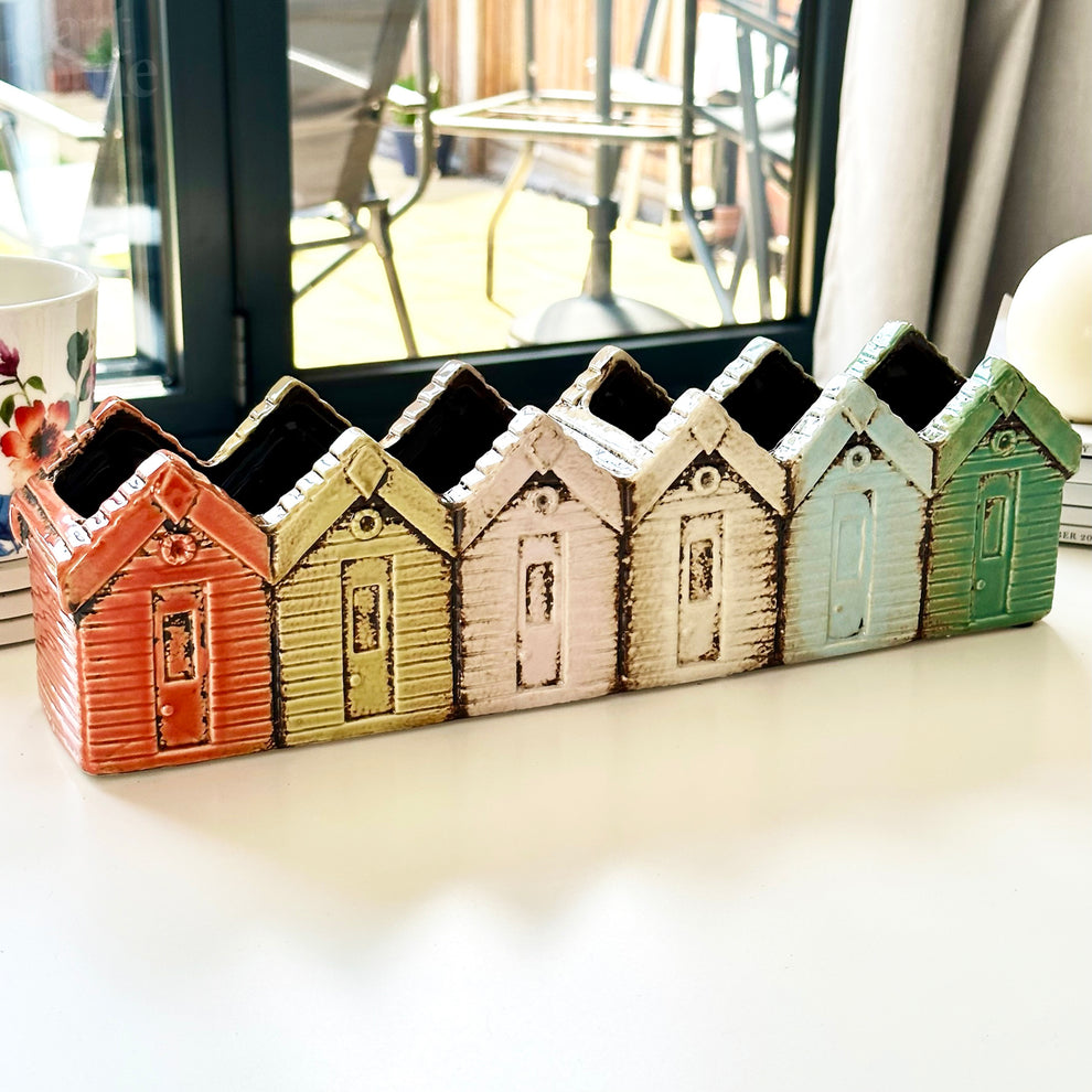 Darthome Large Ceramic Beach Hut Planter 36x10x7cm – Darthome Limited