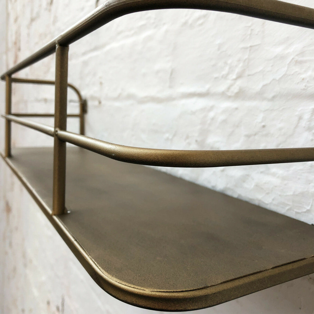 Darthome Industrial Gold Metal Wall Shelf 55x13x15cm – Darthome Limited