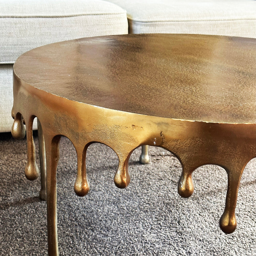 Darthome Gold Drip Coffee Table 75x40x75cm – Darthome Limited