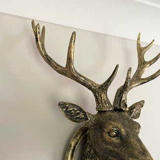 Darthome Antique Gold Stag Wall Head Large – Darthome Limited