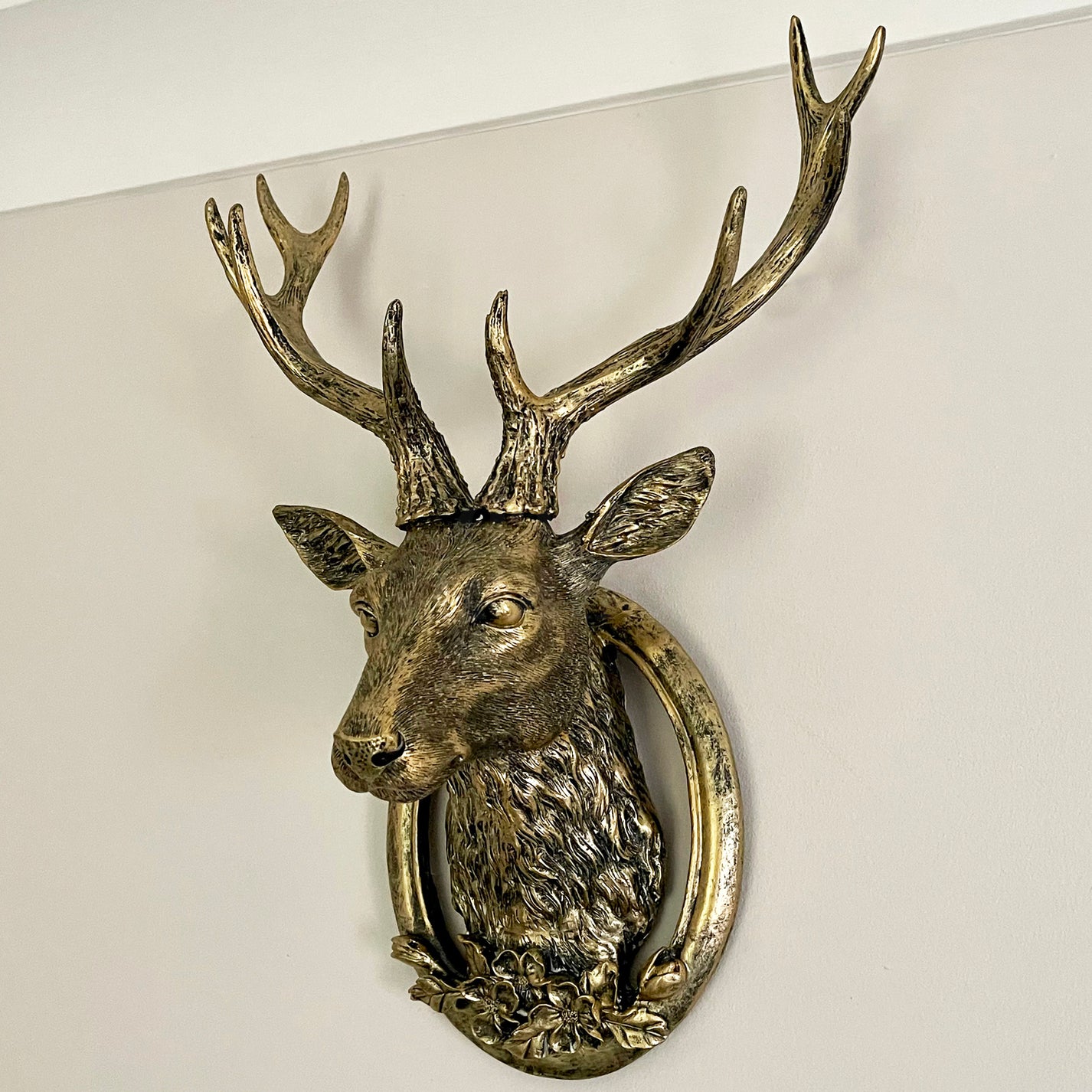 Darthome Antique Gold Stag Wall Head Large – Darthome Limited